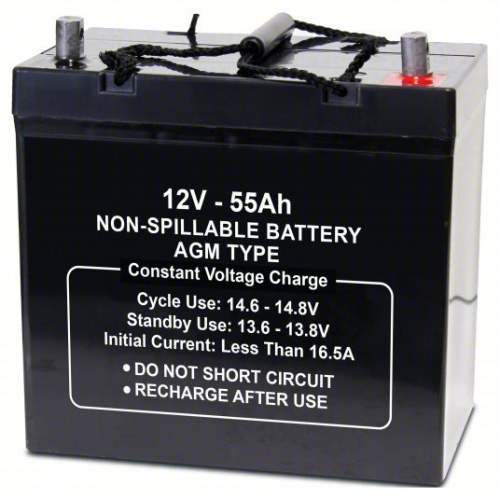 (1) NON-SPILLABLE SEALED LEAD ACID BATTERY
