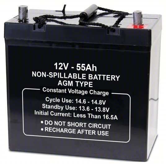 (1) NON-SPILLABLE SEALED LEAD ACID BATTERY