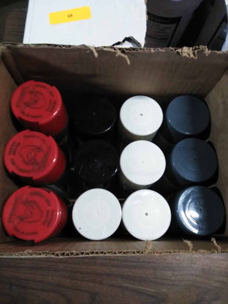 (12) MISC CANS OF SPRAY PAINT