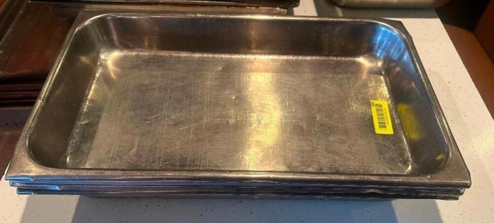 (4) FULL SIZE STAINLESS INSERTS